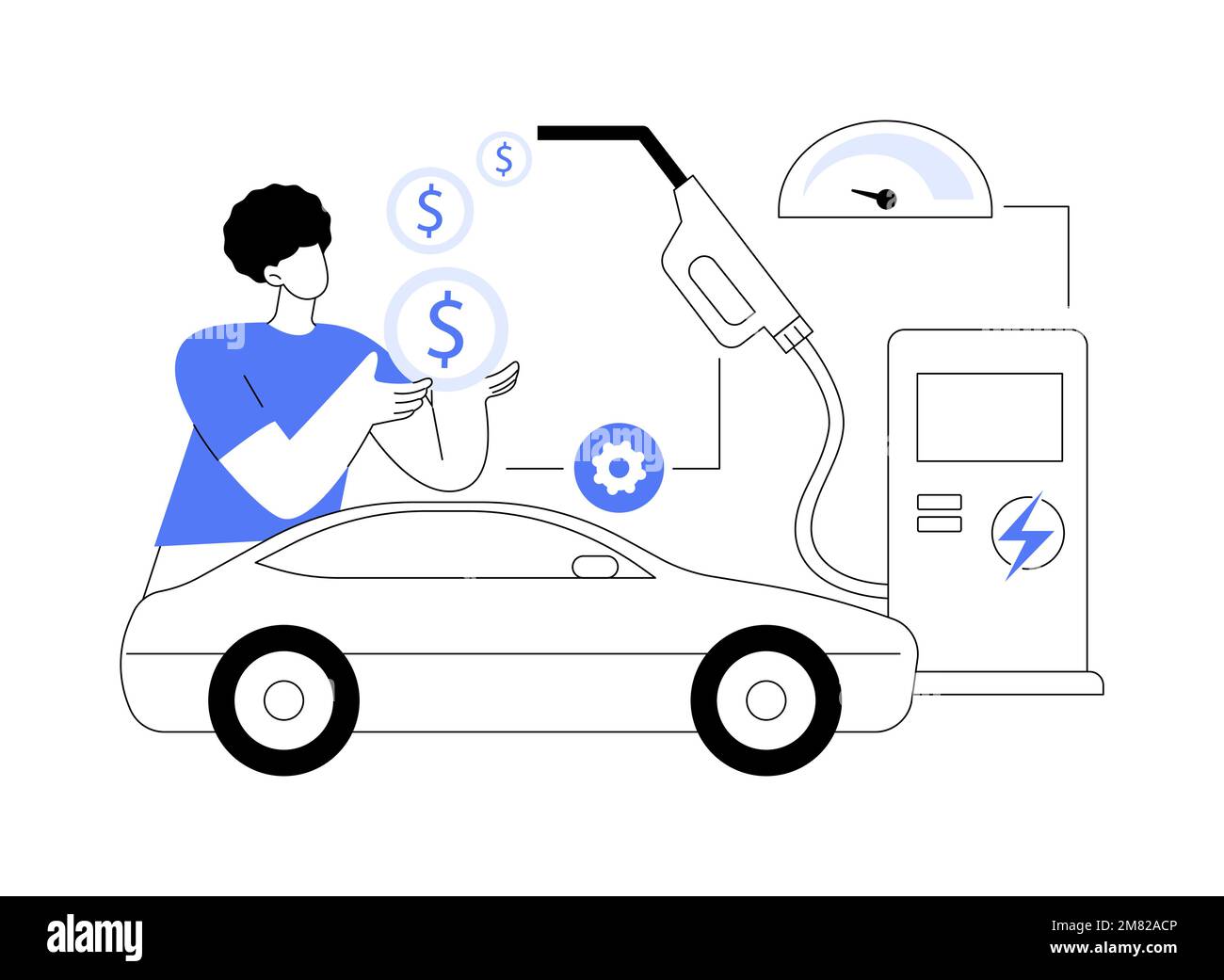 Fuel economy abstract concept vector illustration Stock Vector Image ...