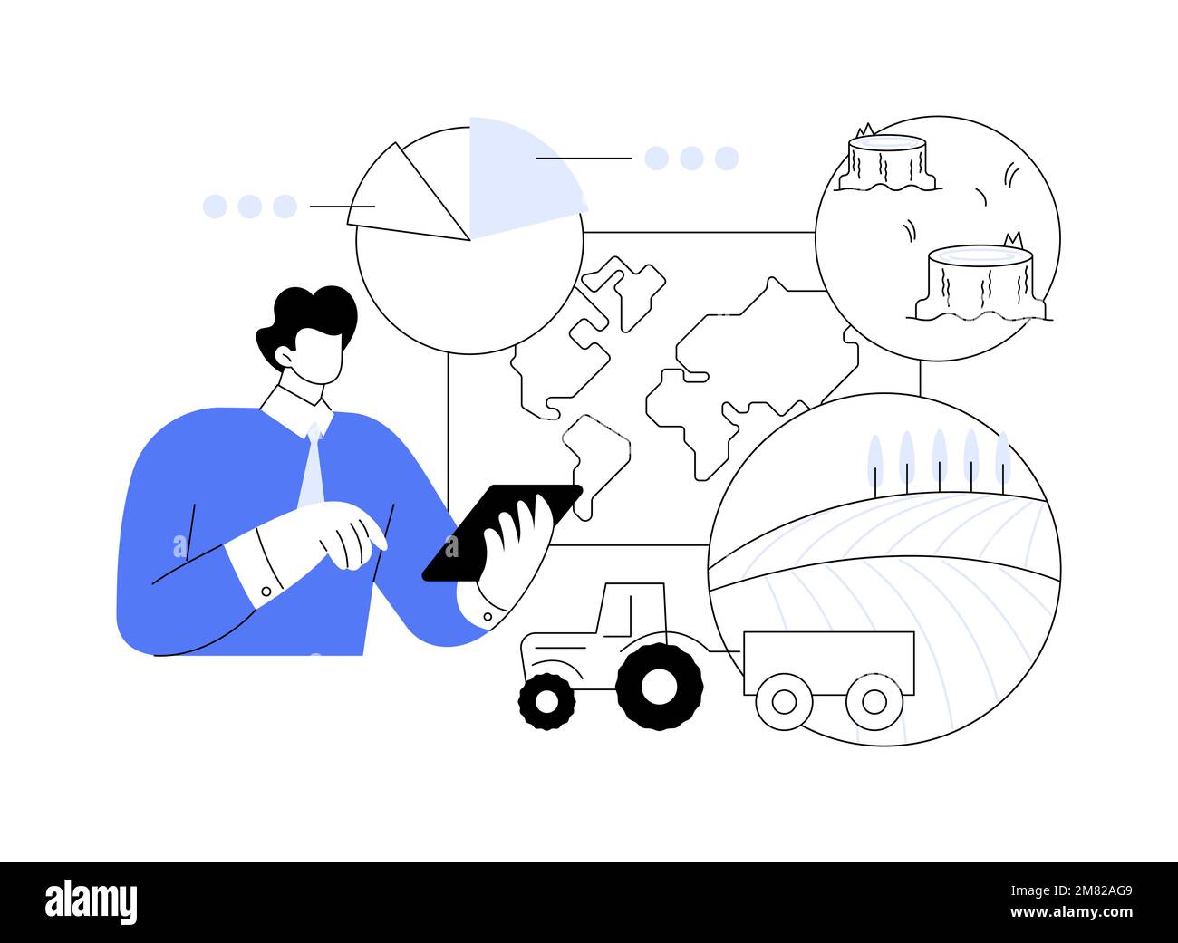 Global land use abstract concept vector illustration Stock Vector Image ...