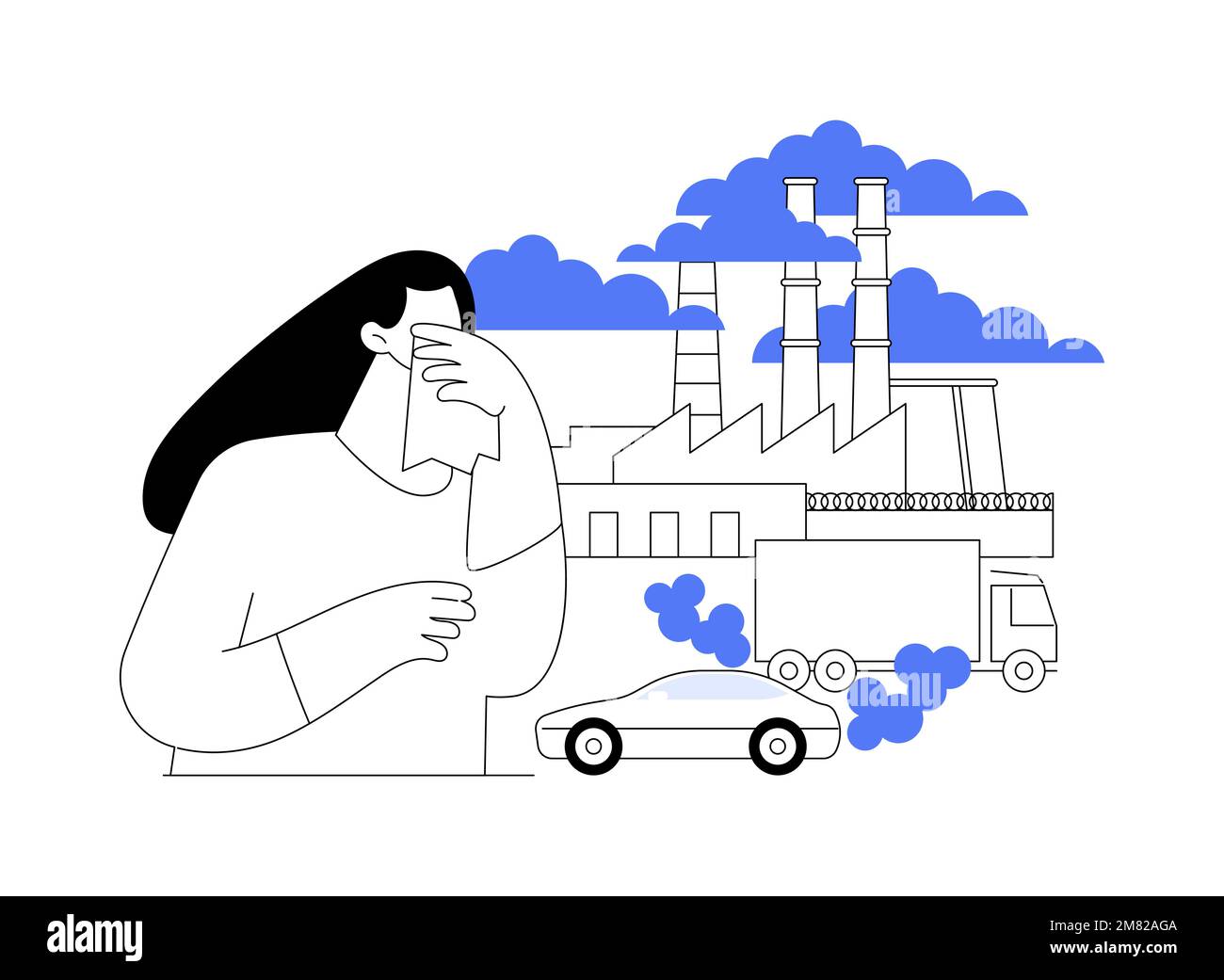 Air pollution abstract concept vector illustration Stock Vector Image ...