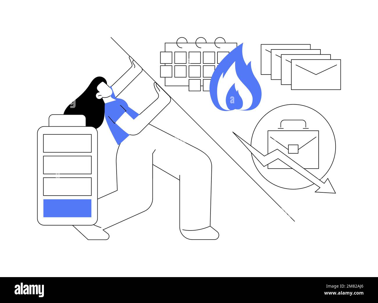 High stress levels abstract concept vector illustration Stock Vector ...