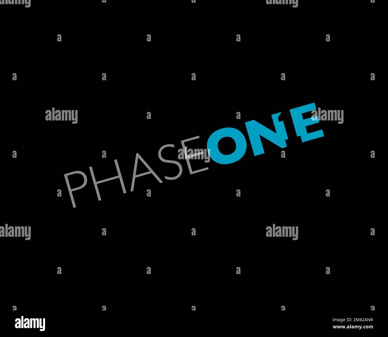 Phase One company, rotated logo, black background Stock Photo - Alamy