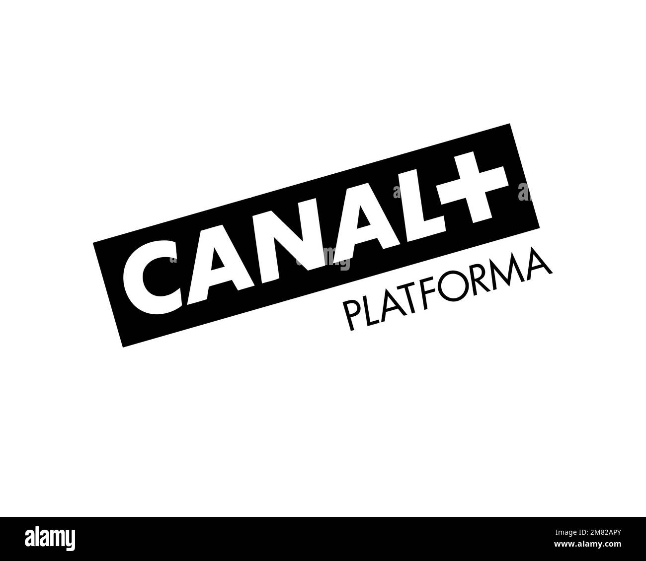 Platforma Canal+, rotated logo, white background Stock Photo - Alamy