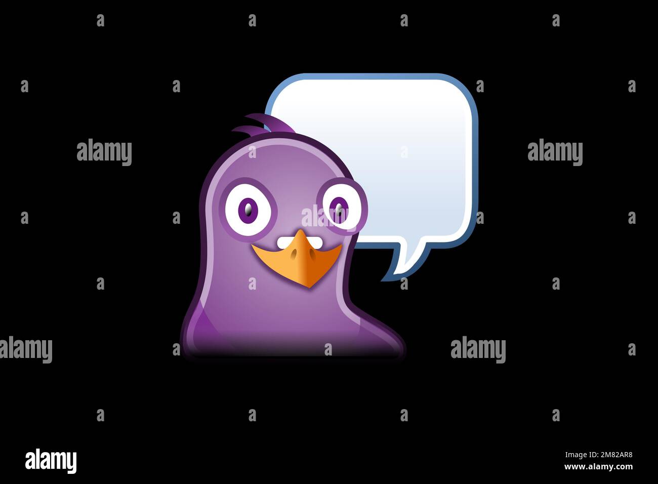 Pidgin software, Logo, Black background Stock Photo - Alamy