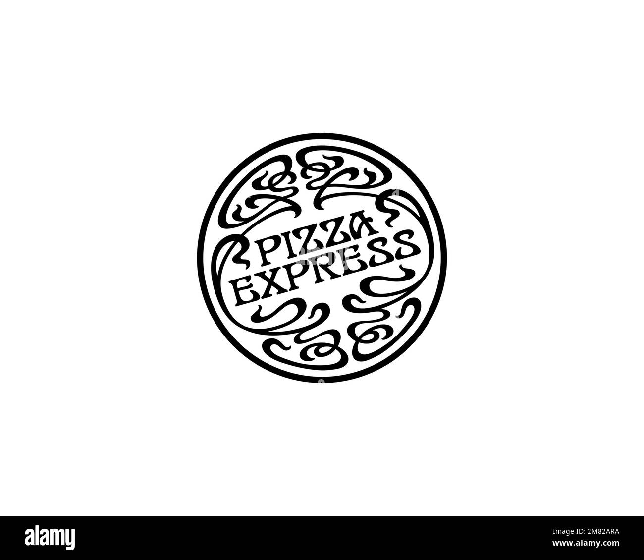 PizzaExpress, rotated logo, white background Stock Photo - Alamy
