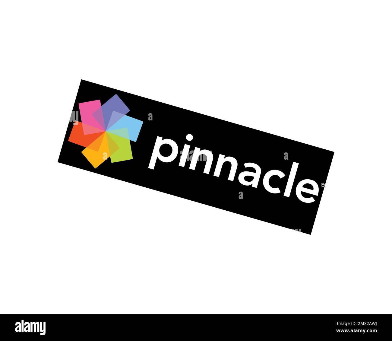 Pinnacle Systems, rotated logo, white background B Stock Photo - Alamy