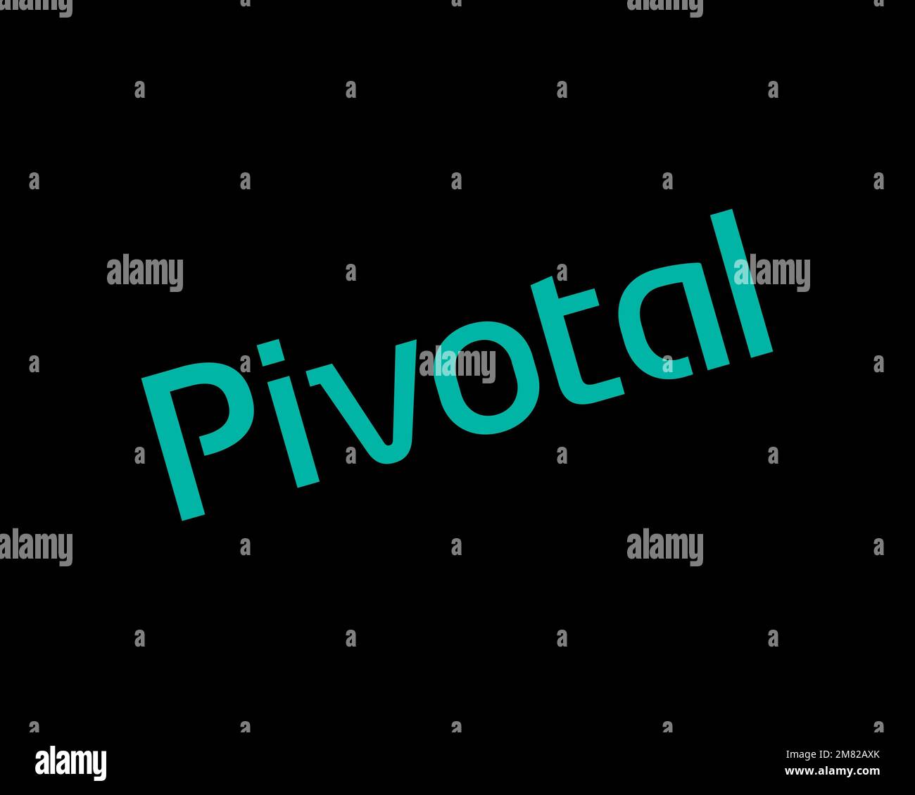 Pivotal Software, rotated logo, black background Stock Photo - Alamy