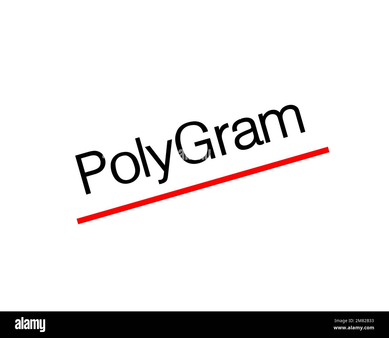 PolyGram, rotated logo, white background Stock Photo - Alamy