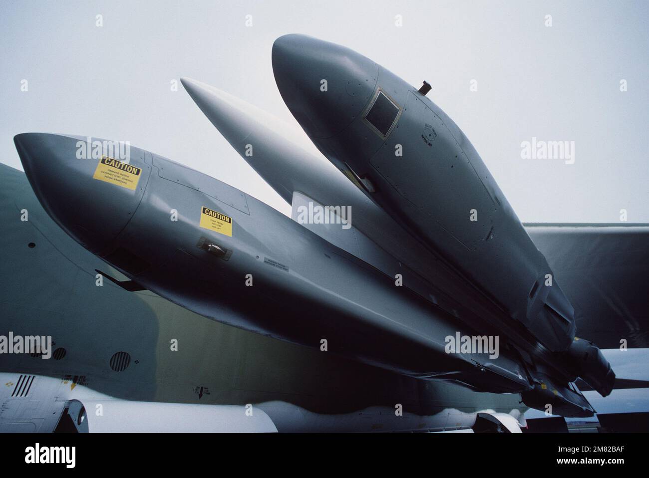 Air Launch Cruise Missiles (AGM-86) on the pylon of a B-52 ...