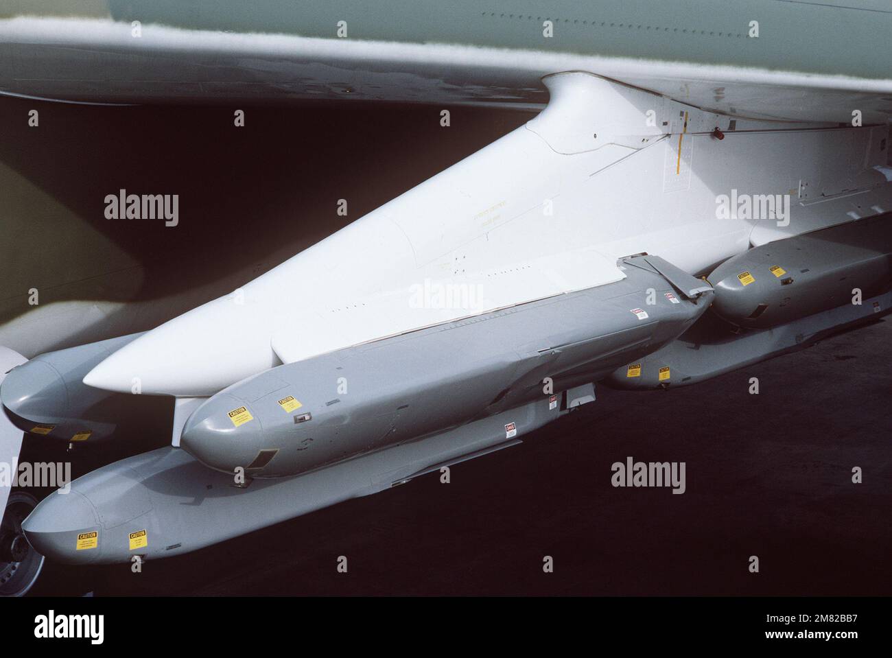 Air Launch Cruise Missiles (AGM-86) on the pylon of a B-52 ...