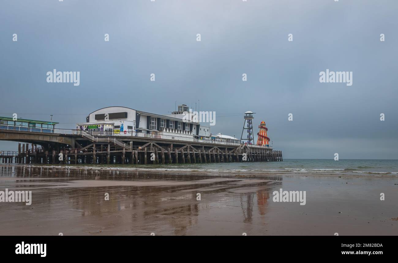 View of Bournemouth beach and Pier in Bournemouth Dorset UK during ...