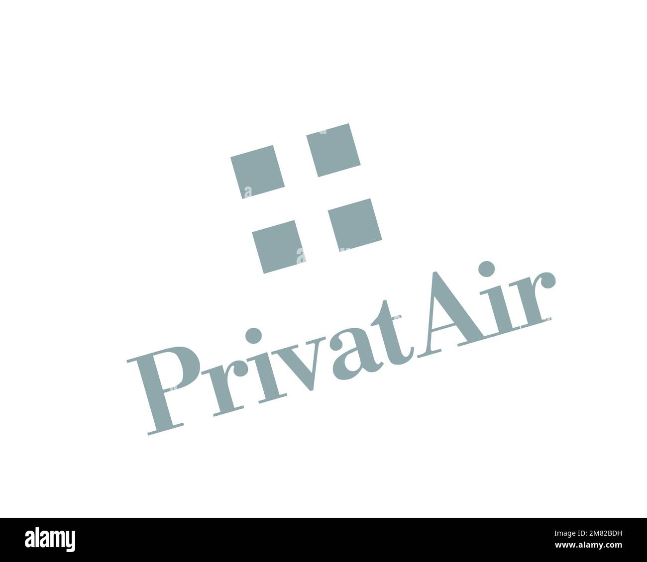 PrivatAir, rotated logo, white background Stock Photo - Alamy
