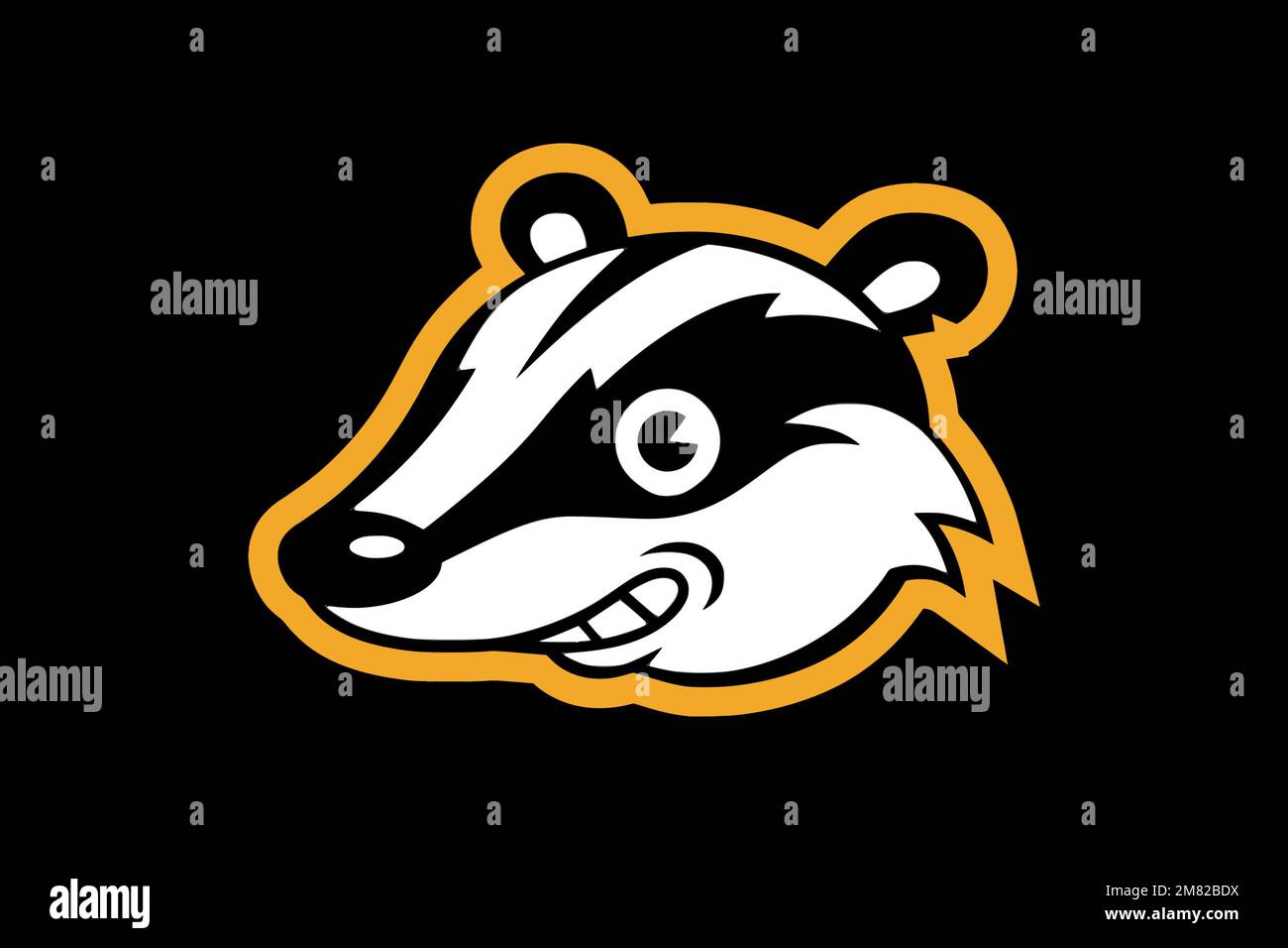 Privacy Badger, Logo, Black Background Stock Photo - Alamy