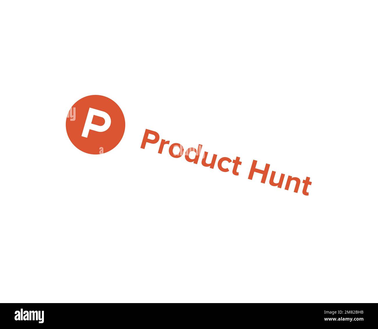 Product Hunt, Rotated Logo, White Background B Stock Photo - Alamy