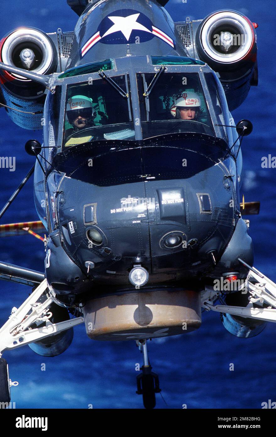 A close-up view of an SH-2F Seasprite light airborne multi-purpose ...