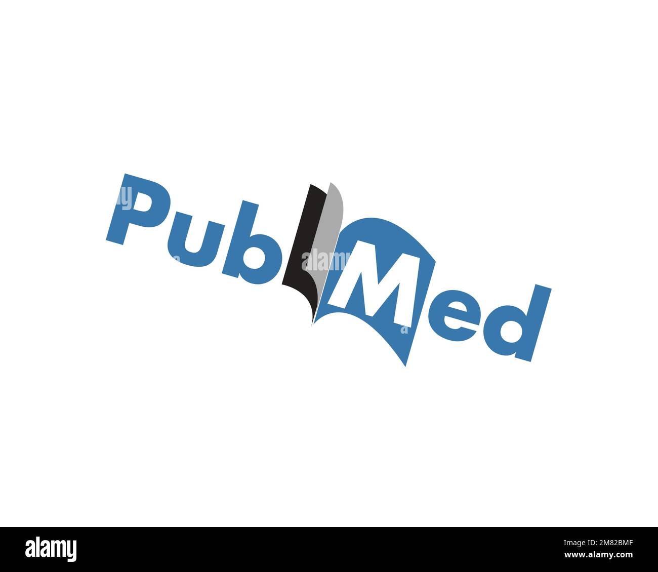 PubMed, rotated logo, white background B Stock Photo - Alamy