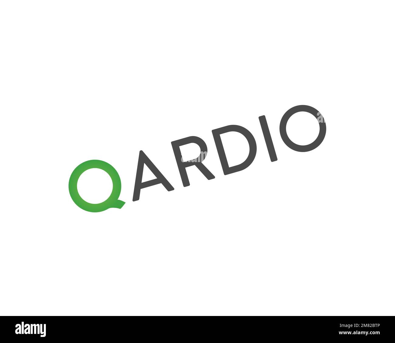 Qardio, Rotated Logo, White Background Stock Photo - Alamy
