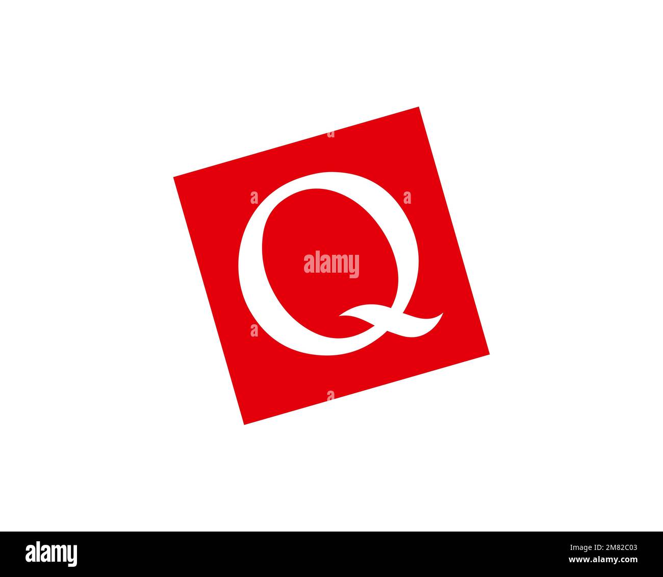 Q magazine, rotated logo, white background Stock Photo - Alamy