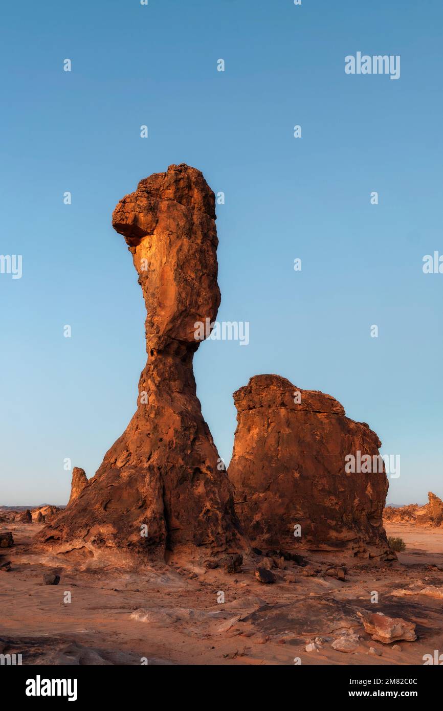Rock Formations during Sunrise in the Desert Stock Photo - Alamy