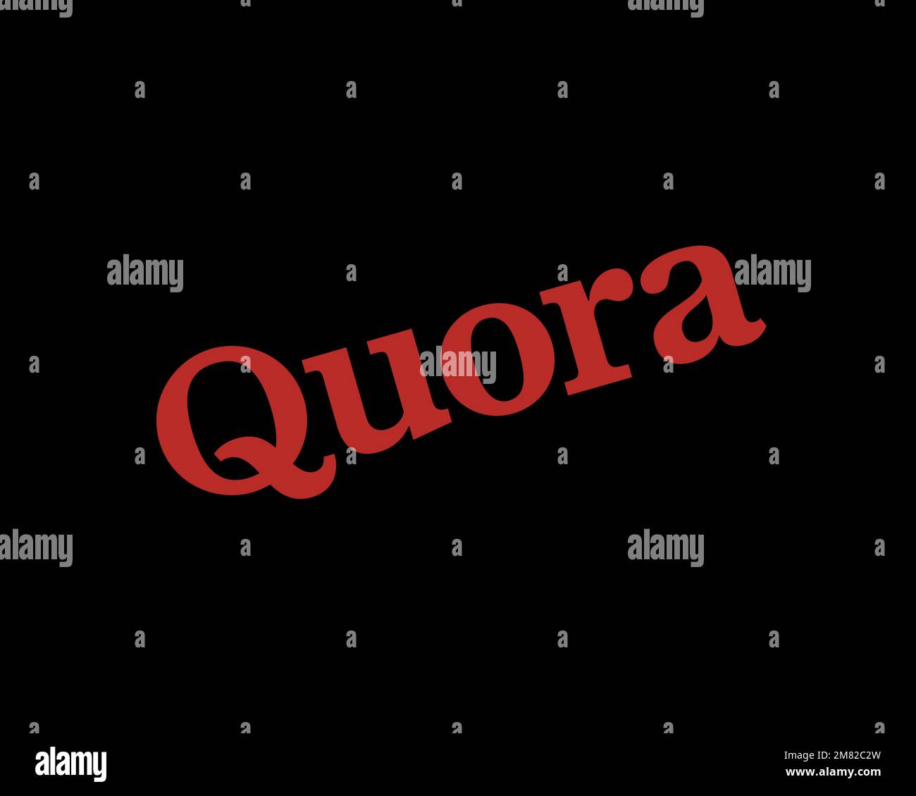 Quora, rotated logo, black background Stock Photo - Alamy