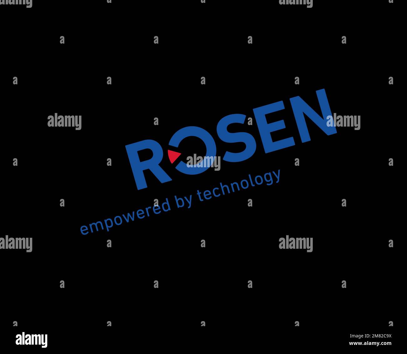 ROSEN Group, rotated logo, black background Stock Photo - Alamy