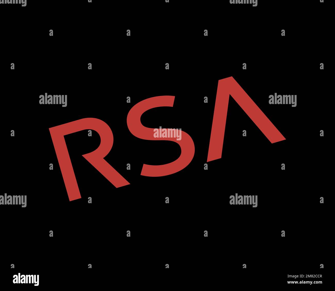 RSA Security, rotated logo, black background Stock Photo - Alamy
