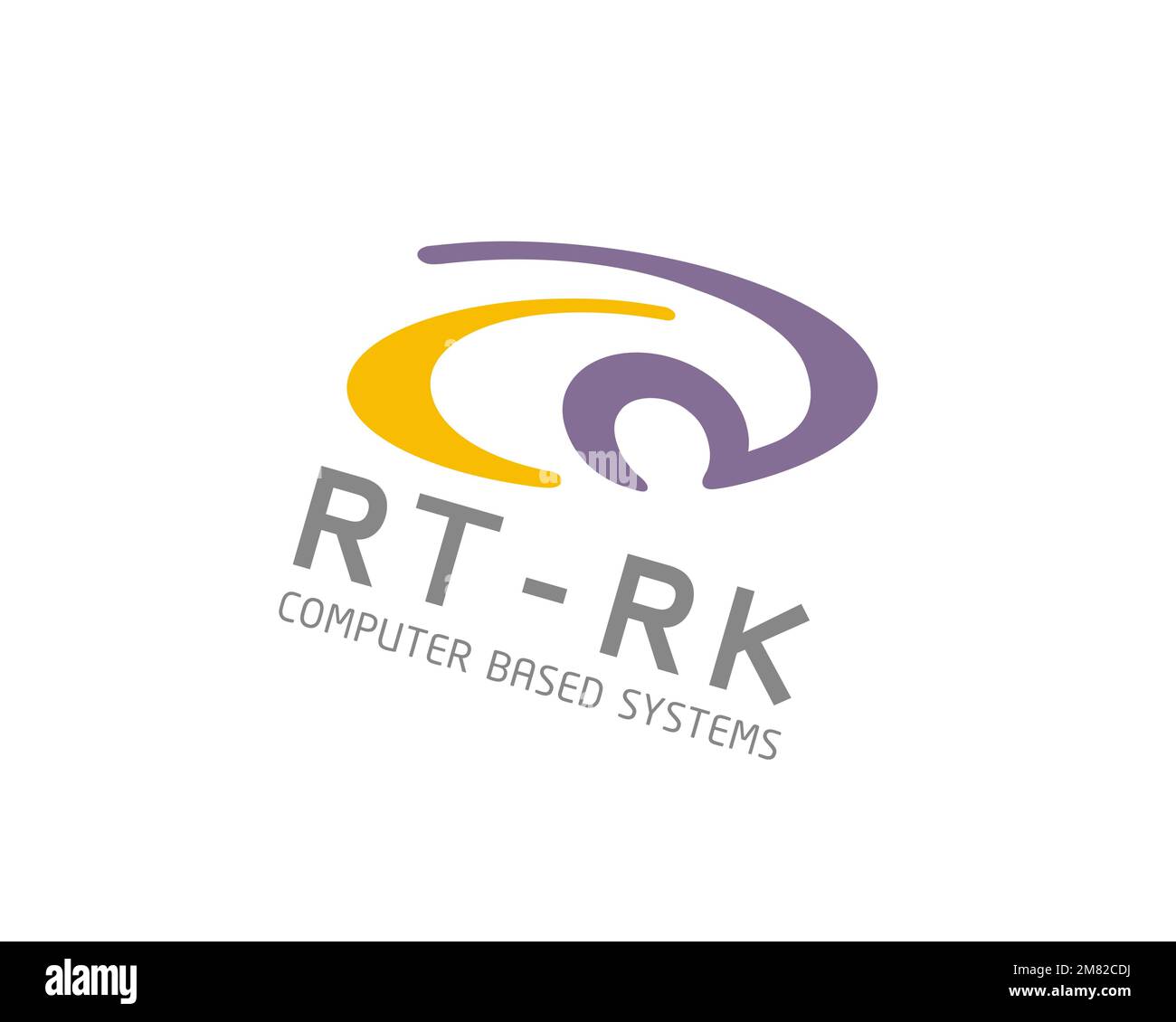 RT RK, rotated logo, white background B Stock Photo - Alamy