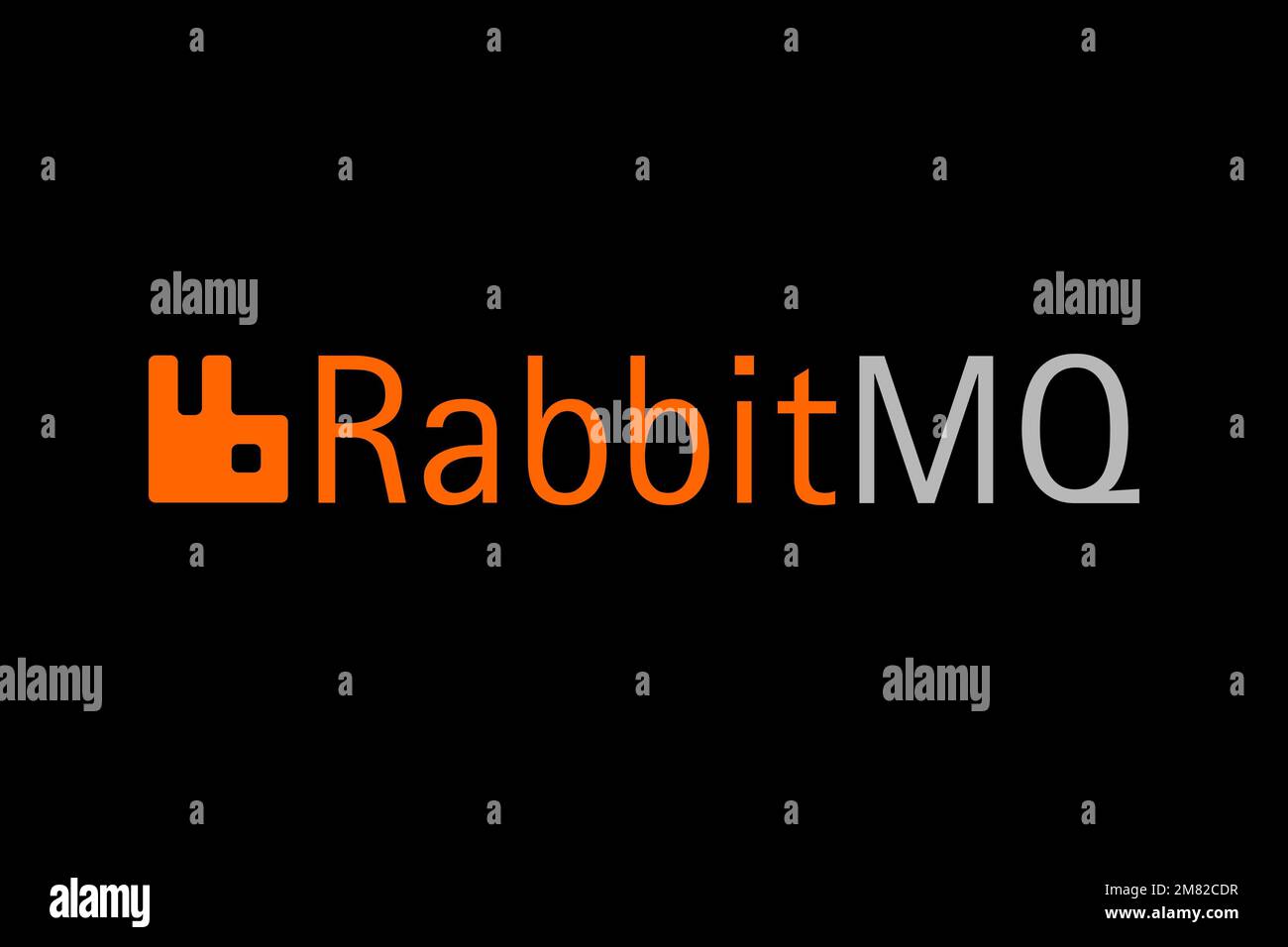 RabbitMQ, Logo, Black background Stock Photo - Alamy