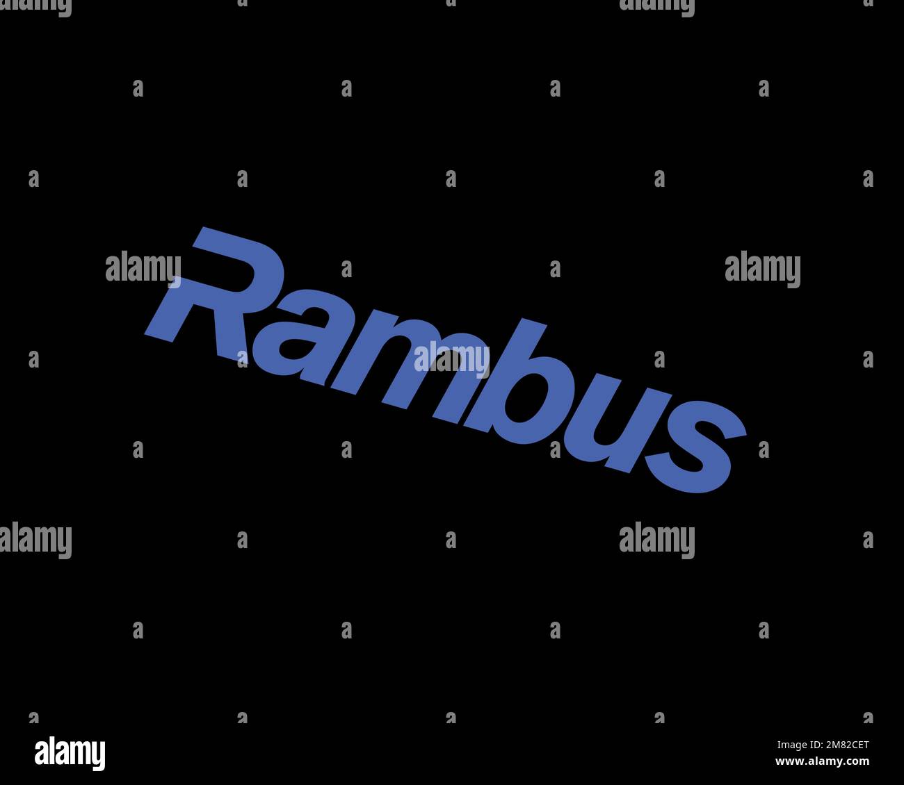 Rambus, rotated logo, black background B Stock Photo - Alamy