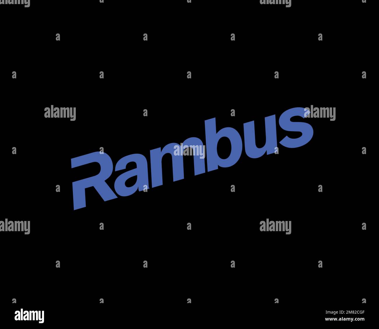 Rambus, rotated logo, black background Stock Photo - Alamy