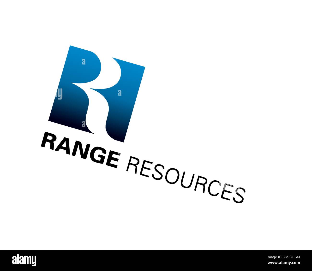 Range Resources, rotated logo, white background B Stock Photo - Alamy