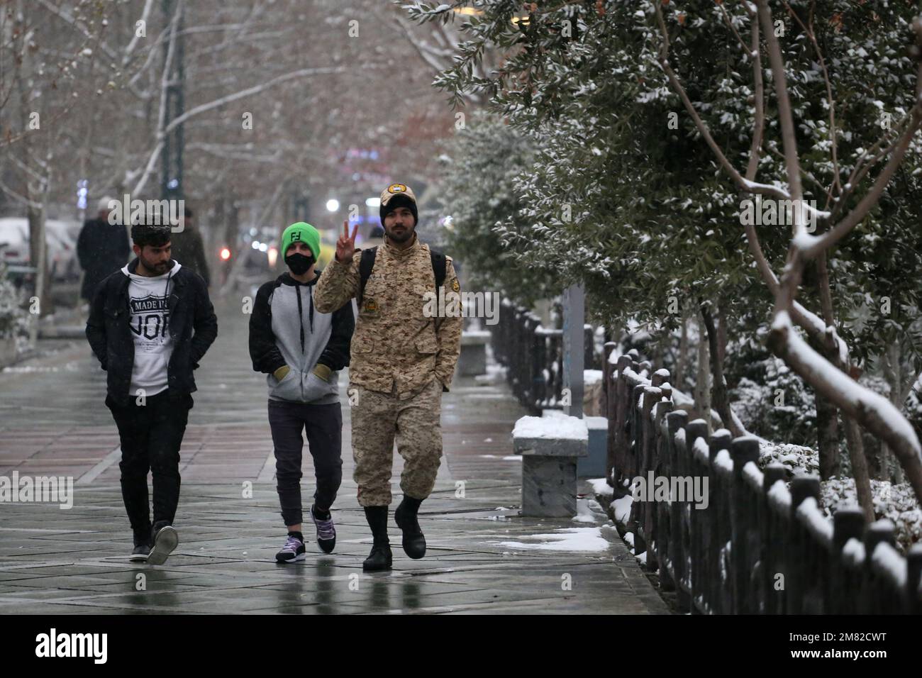 Tehran, Tehran, Iran. 11th Jan, 2023. An Iranian soldier walks amid the ...