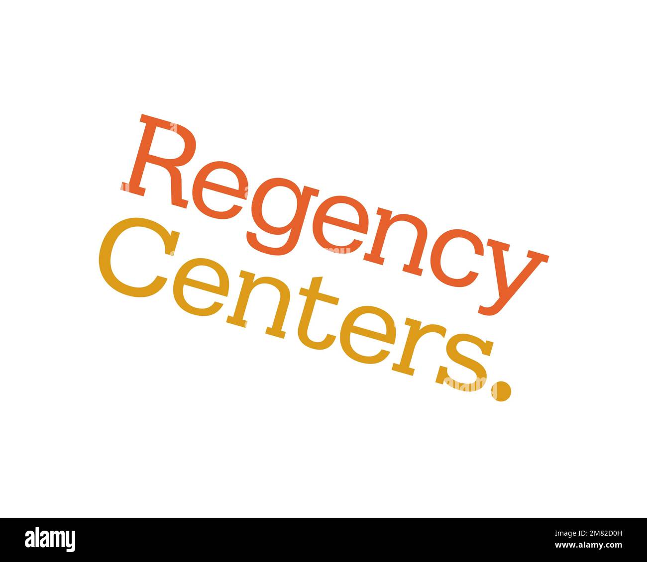 Regency Centers, Rotated Logo, White Background B Stock Photo - Alamy