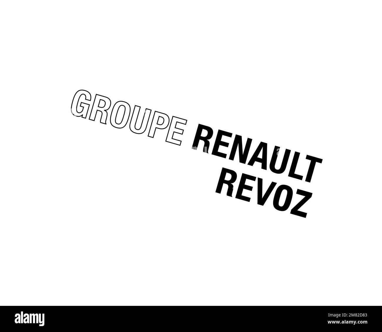 Revoz, rotated logo, white background B Stock Photo - Alamy