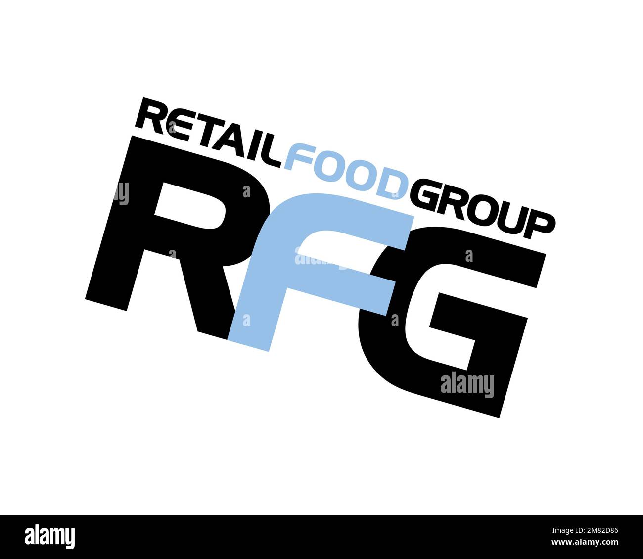 Retail Food Group, rotated logo, white background B Stock Photo - Alamy