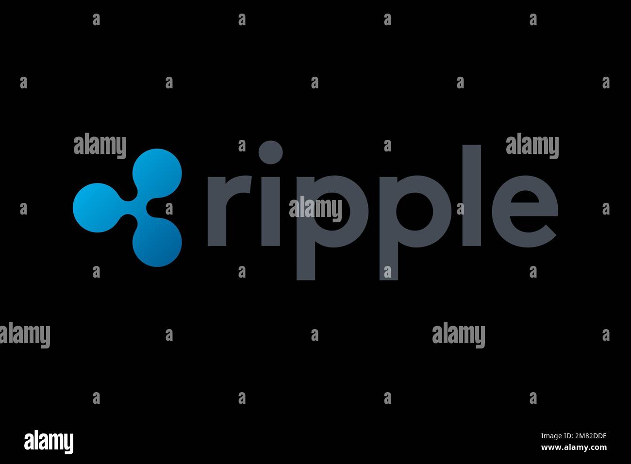 Ripple payment protocol, Logo, Black background Stock Photo - Alamy