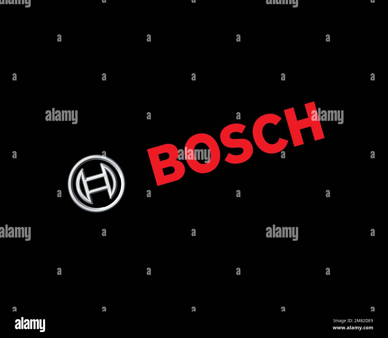 Robert Bosch GmbH, rotated logo, black background Stock Photo - Alamy