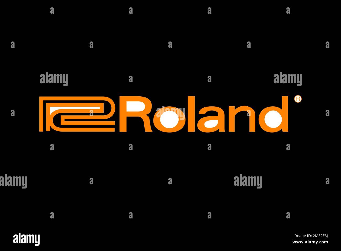Roland Corporation, Logo, Black background Stock Photo - Alamy