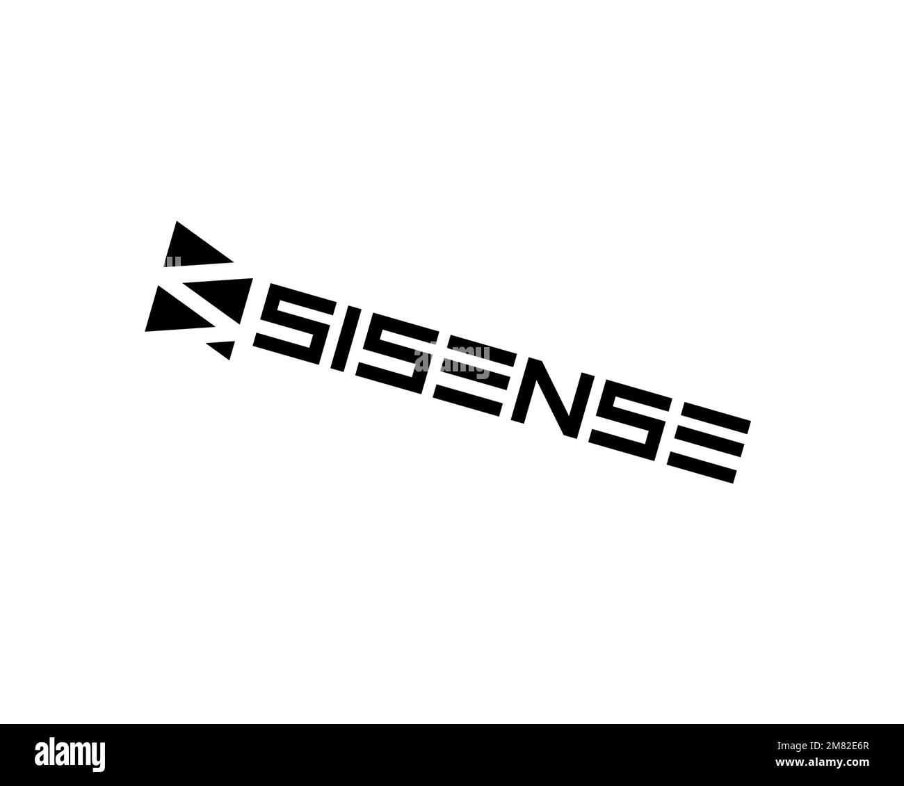 Sisense, rotated logo, white background B Stock Photo - Alamy