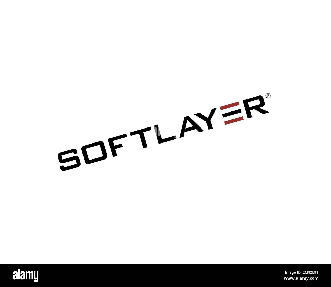 SoftLayer, rotated logo, white background Stock Photo - Alamy