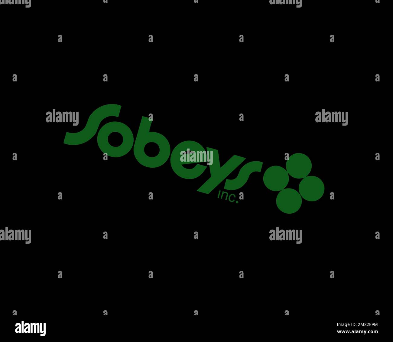 Sobeys, rotated logo, black background B Stock Photo - Alamy