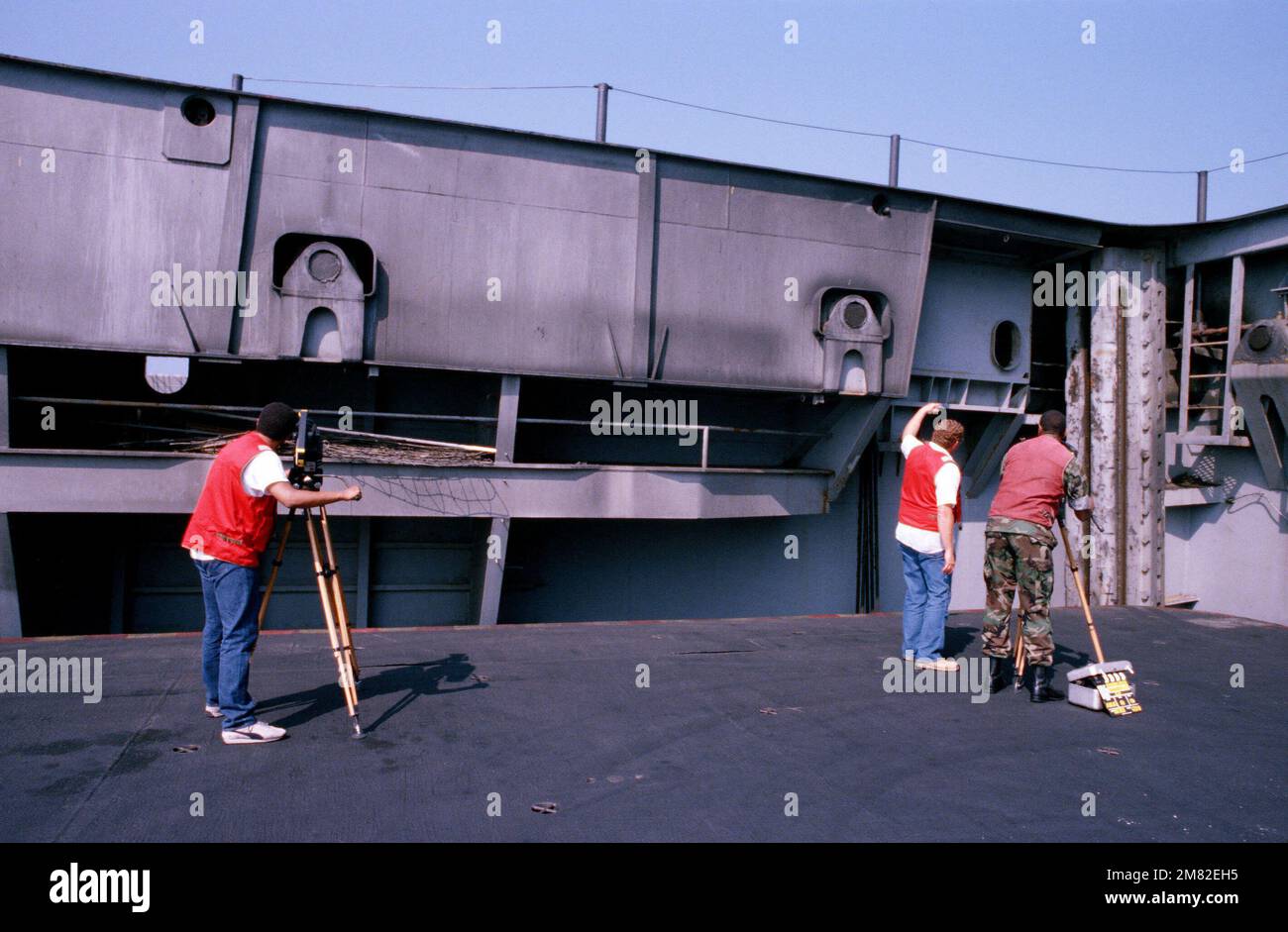 A crew from the Naval Audiovisual Center shoots motion picture footage ...