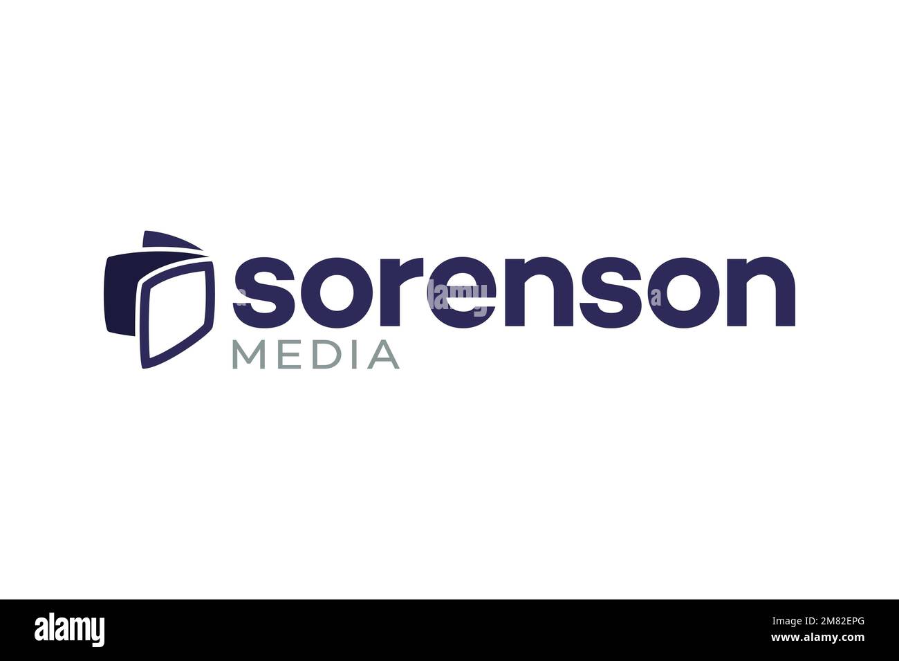 Sorenson Media, Logo, White background Stock Photo - Alamy