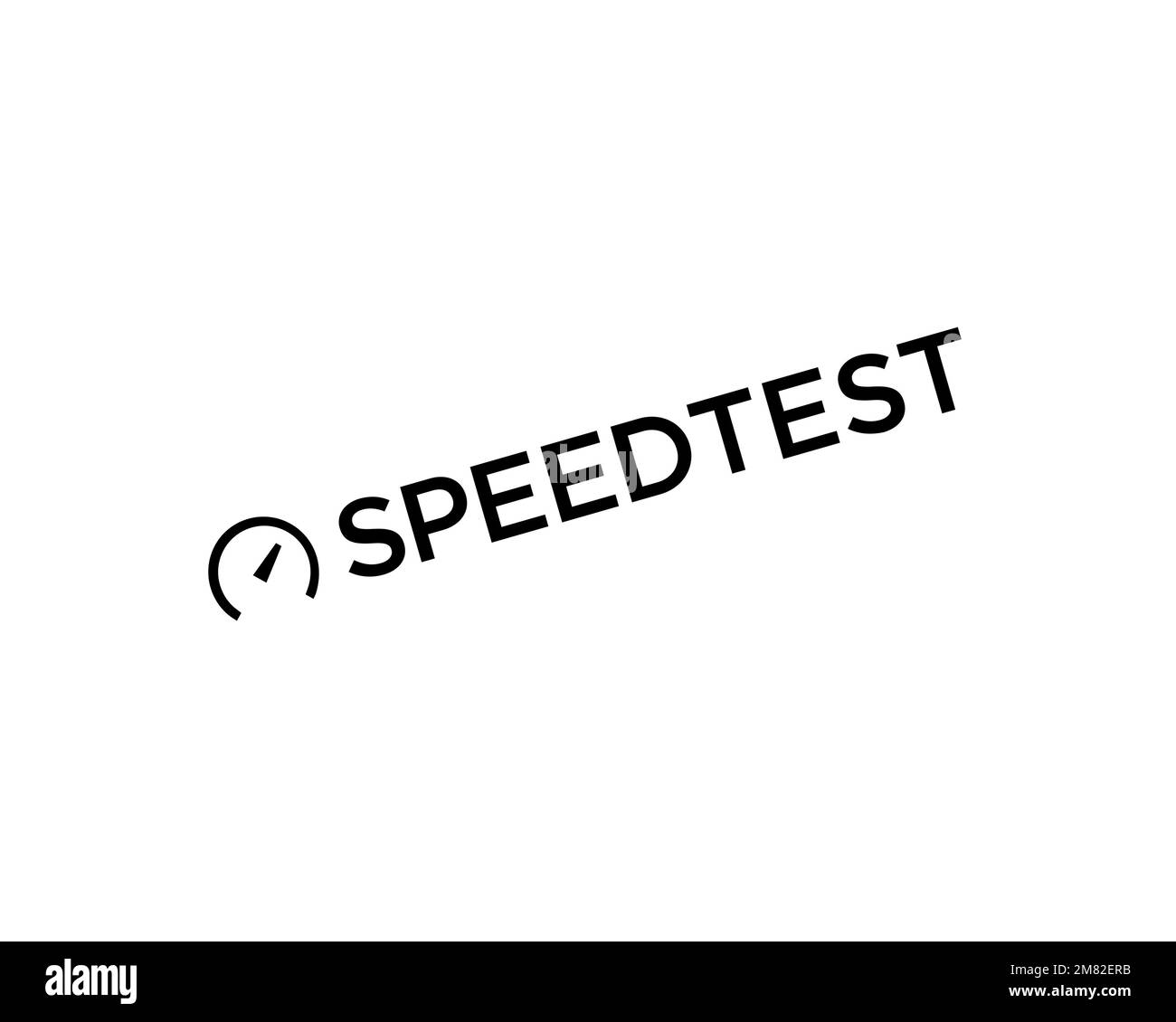 Speedtest. net, rotated logo, white background Stock Photo - Alamy