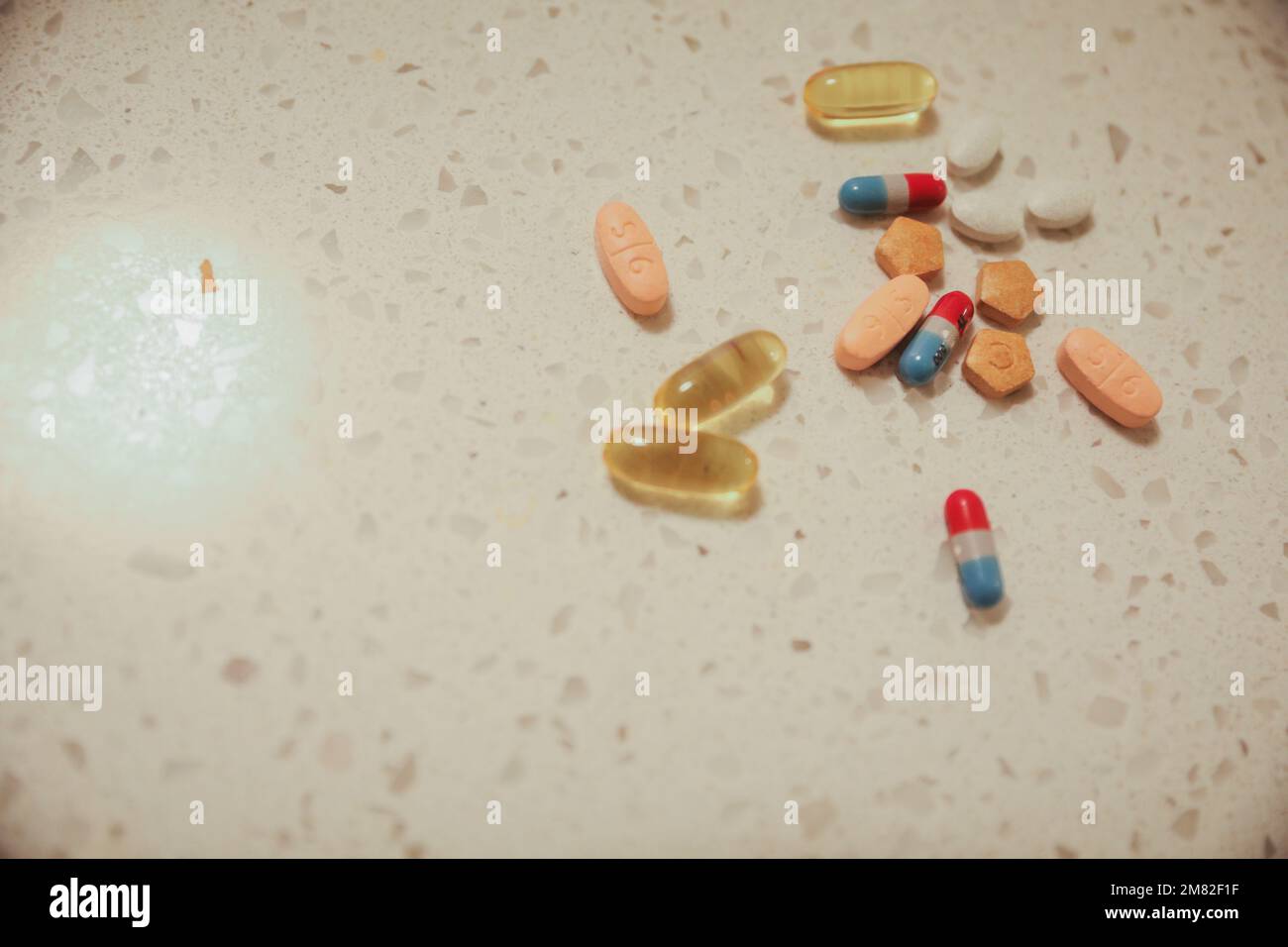 medication pills for sick hand them medicine tablets Stock Photo - Alamy