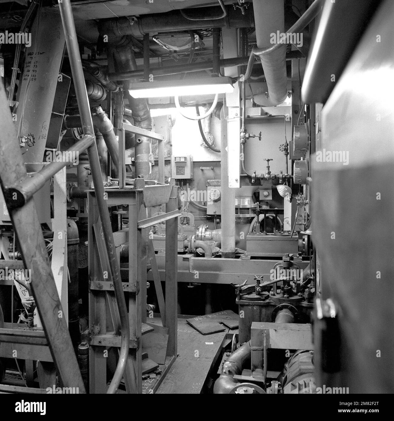 Auxiliary machinery room No. 1 of the guided missile frigate FORD (FFG ...