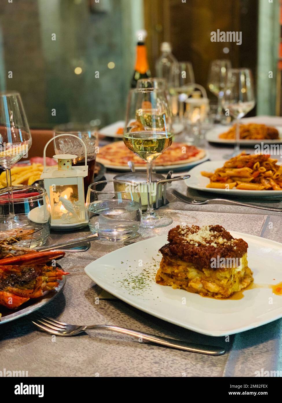 Dinner in Venice, Italy Stock Photo - Alamy