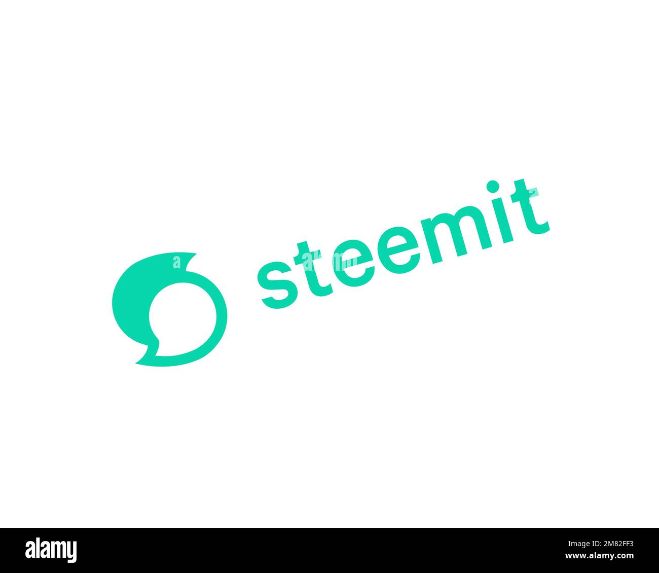 Steemit, rotated logo, white background Stock Photo - Alamy