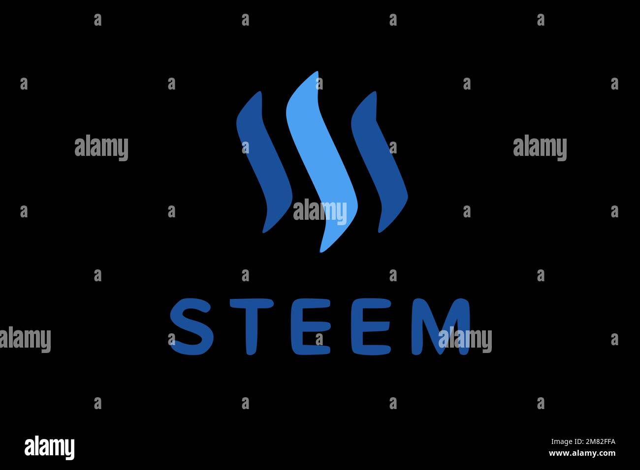 Steem, Logo, Black background Stock Photo - Alamy