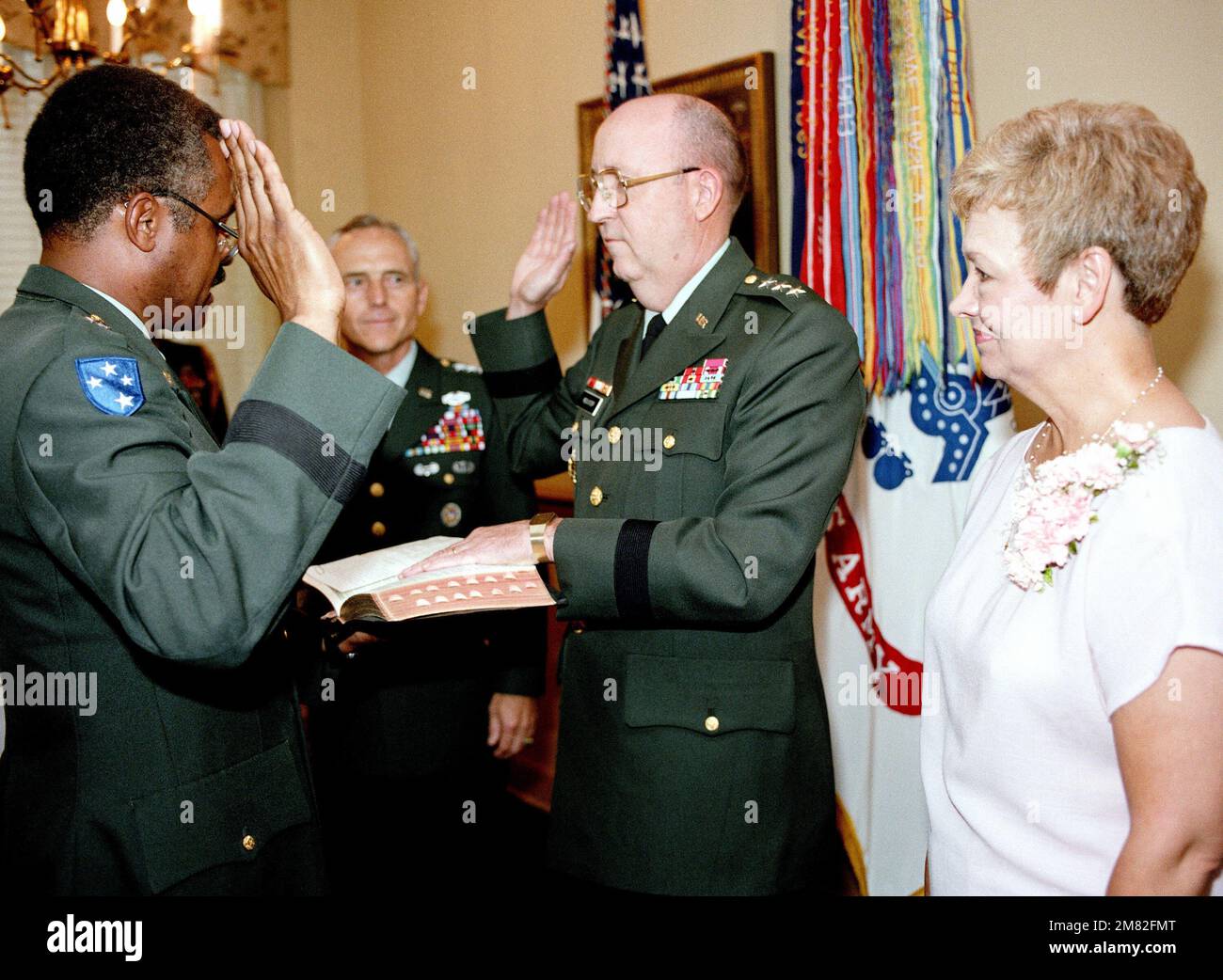 Army CHIEF of STAFF General John A. Wickham Jr., second from left ...