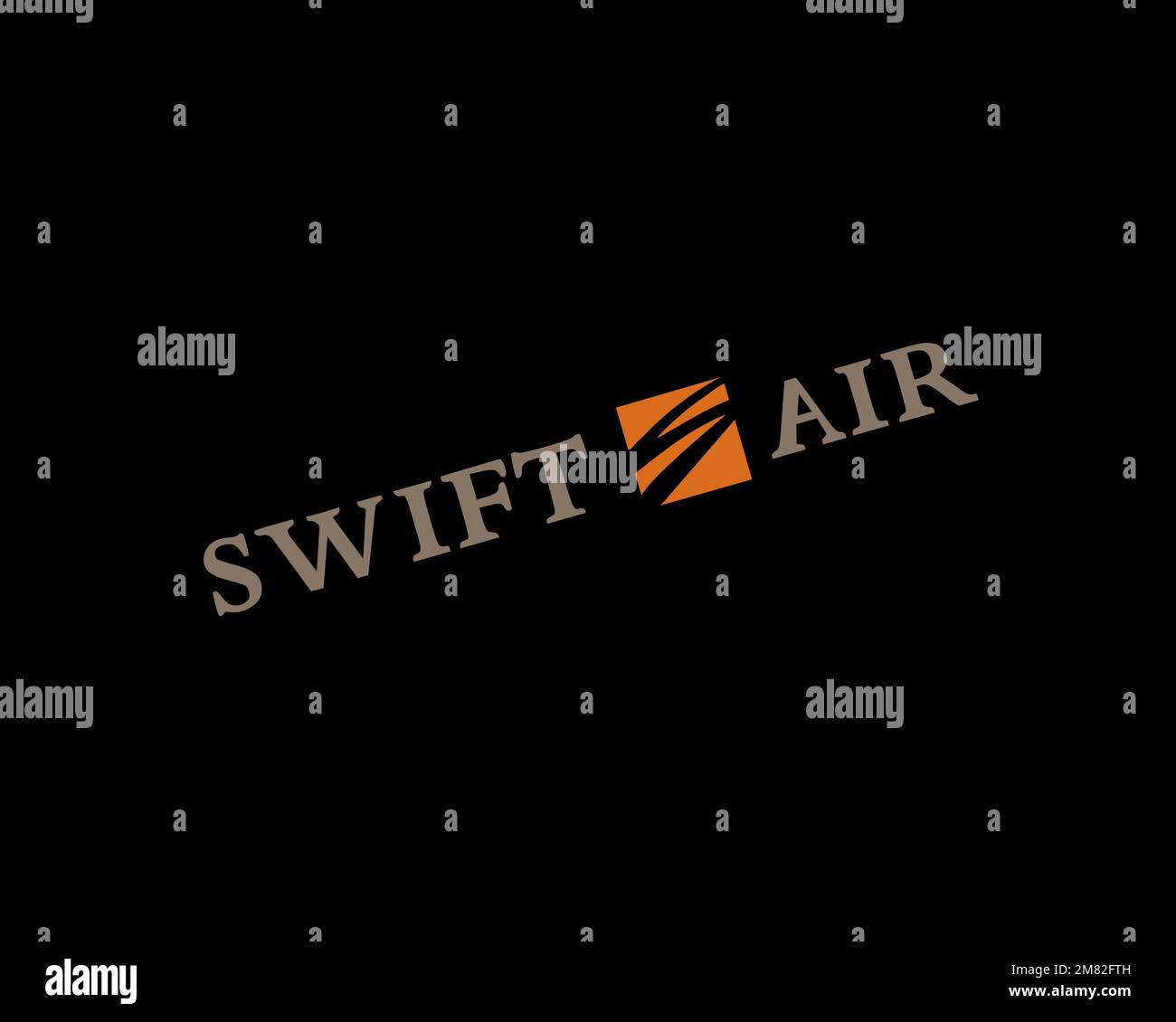 Swift Air, Rotated Logo, Black Background Stock Photo - Alamy